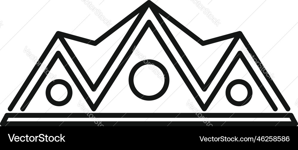 Rooftop icon outline roof building Royalty Free Vector Image