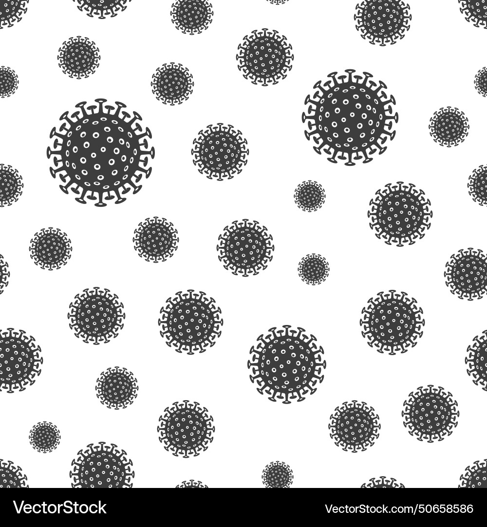 Virus background seamless pattern Royalty Free Vector Image