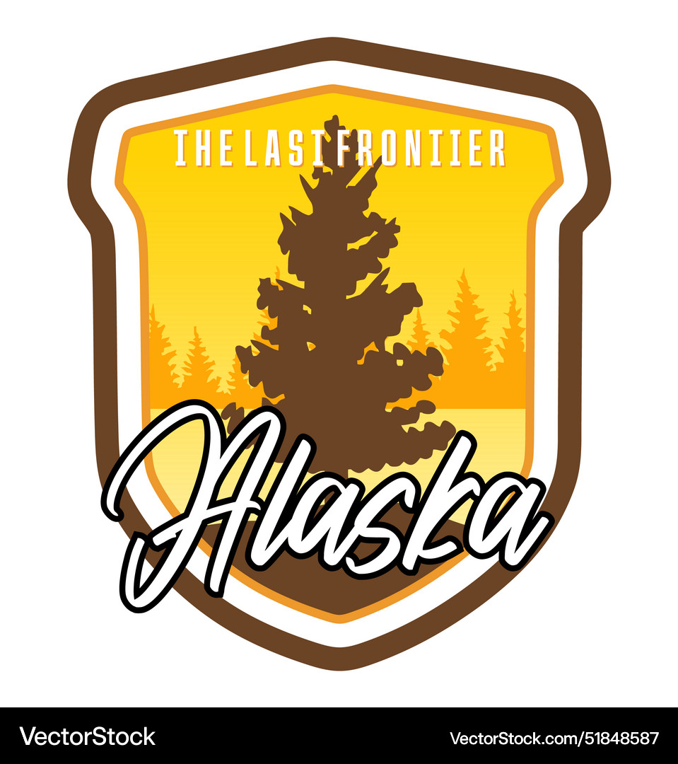 Alaska state with beautiful natural views Vector Image