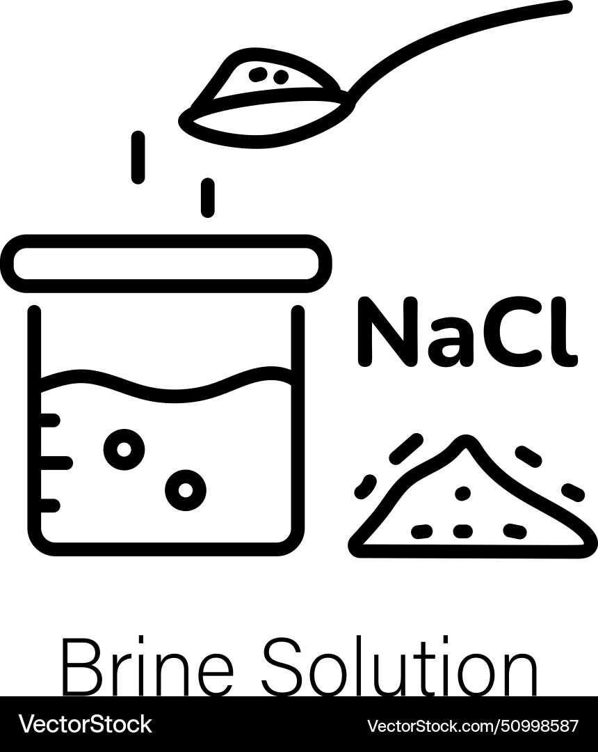 Brine solution Royalty Free Vector Image - VectorStock