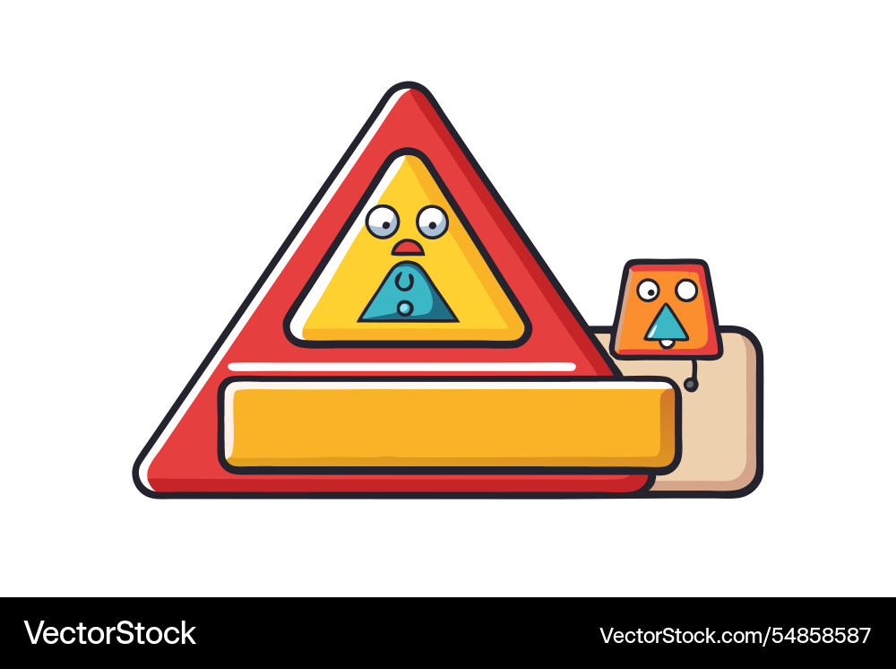 Cartoon style scam alert icon with bright red Vector Image