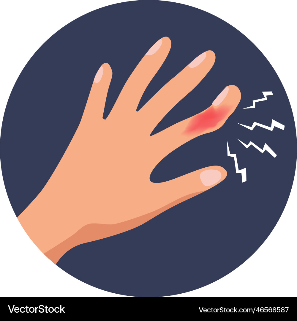 Finger injury icon Royalty Free Vector Image - VectorStock