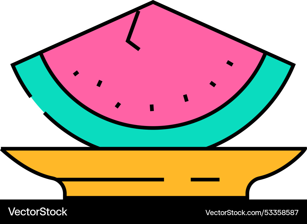 Food delicious icon color Royalty Free Vector Image