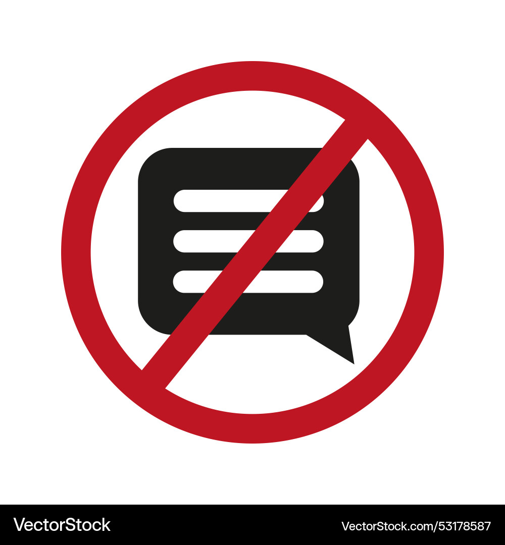 Red messages are banned Royalty Free Vector Image