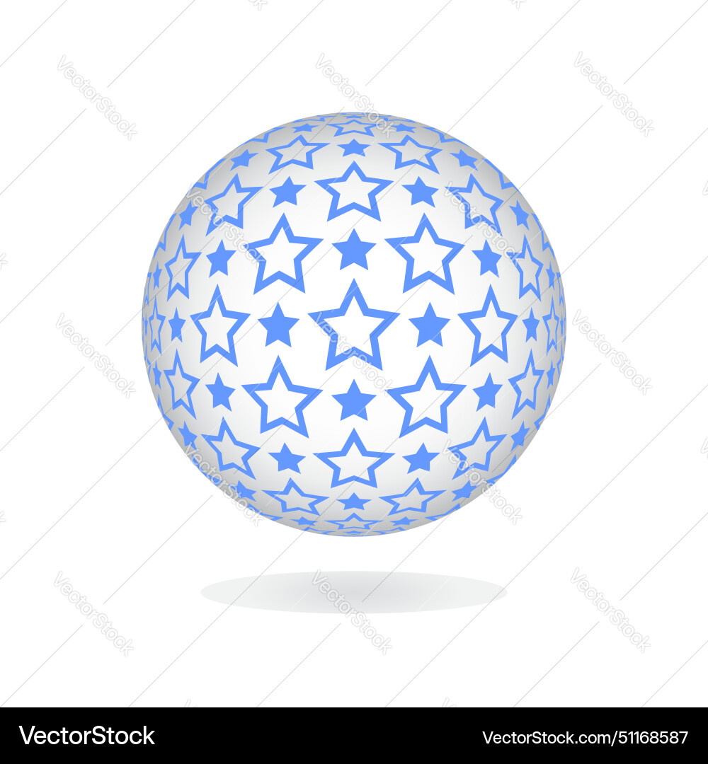 Stars on ball Royalty Free Vector Image - VectorStock