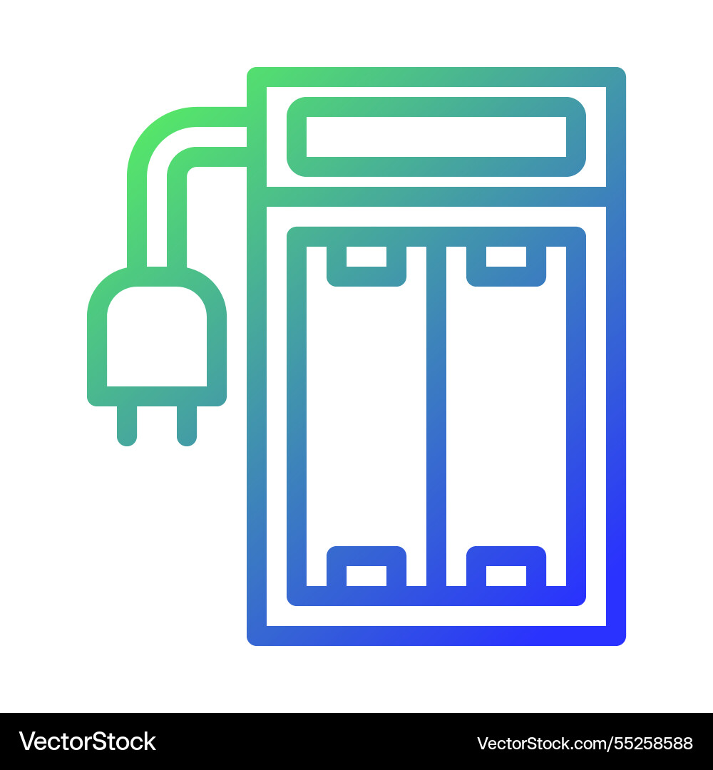 Battery charger icon with gradient design style Vector Image