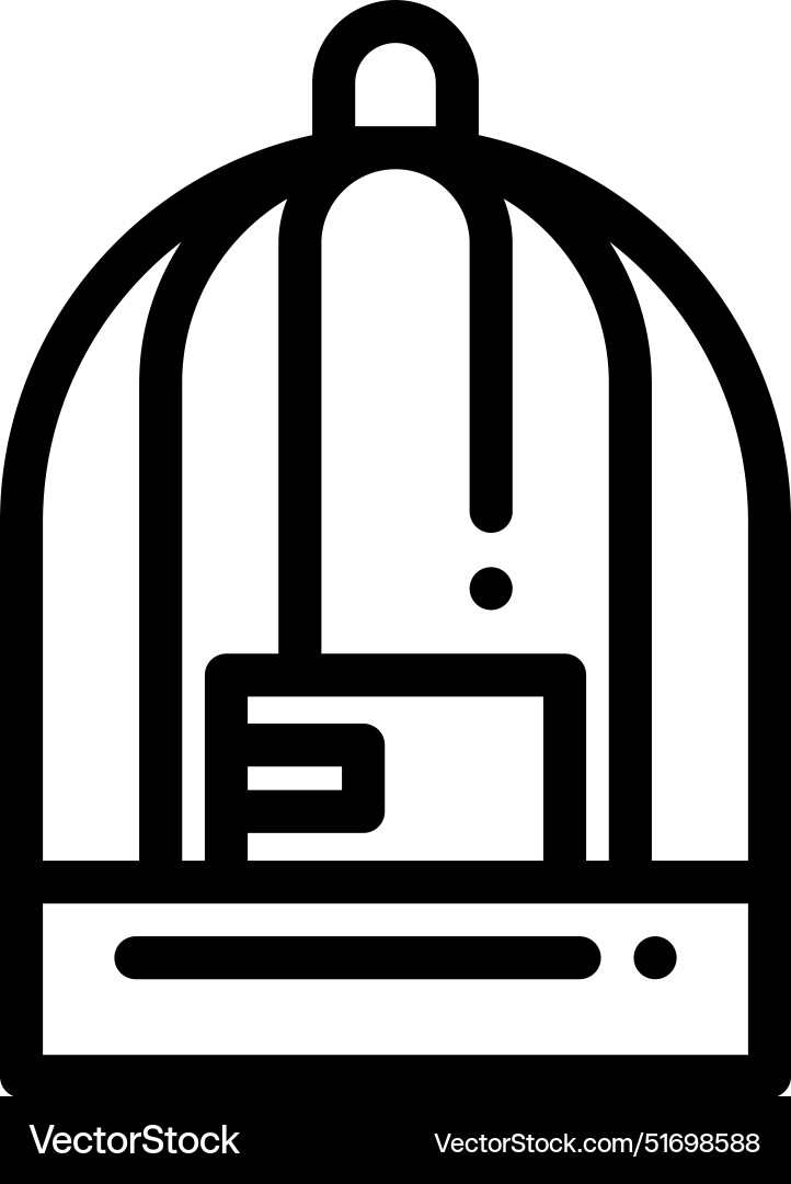 Cage icon thin linear style design isolated Vector Image
