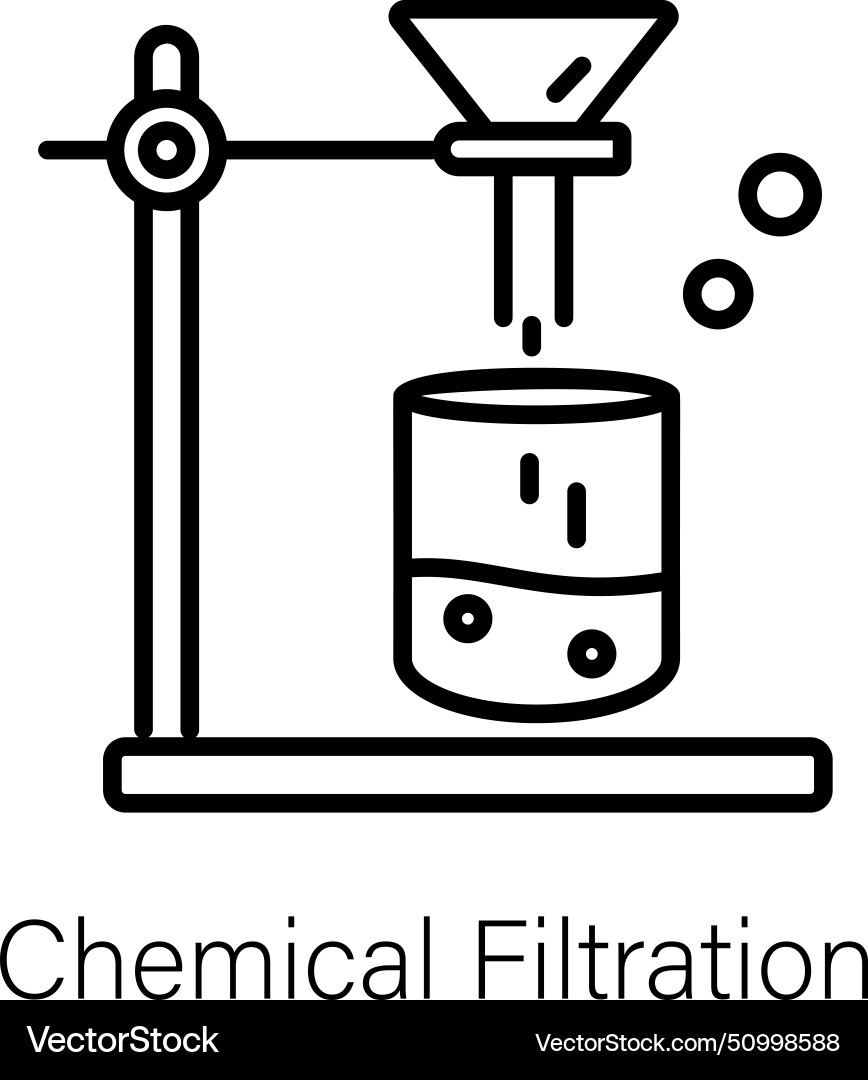 Chemical filtration Royalty Free Vector Image - VectorStock