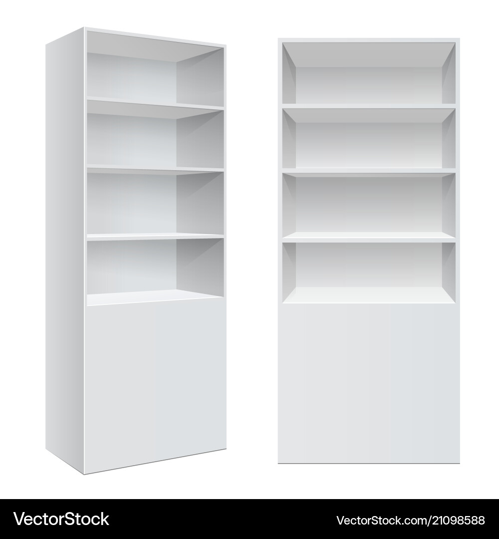 Display rack shelves for supermarket Royalty Free Vector