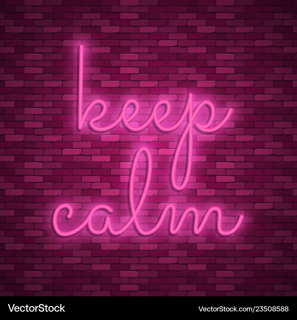 Neon light lettering stock color design Royalty Free Vector