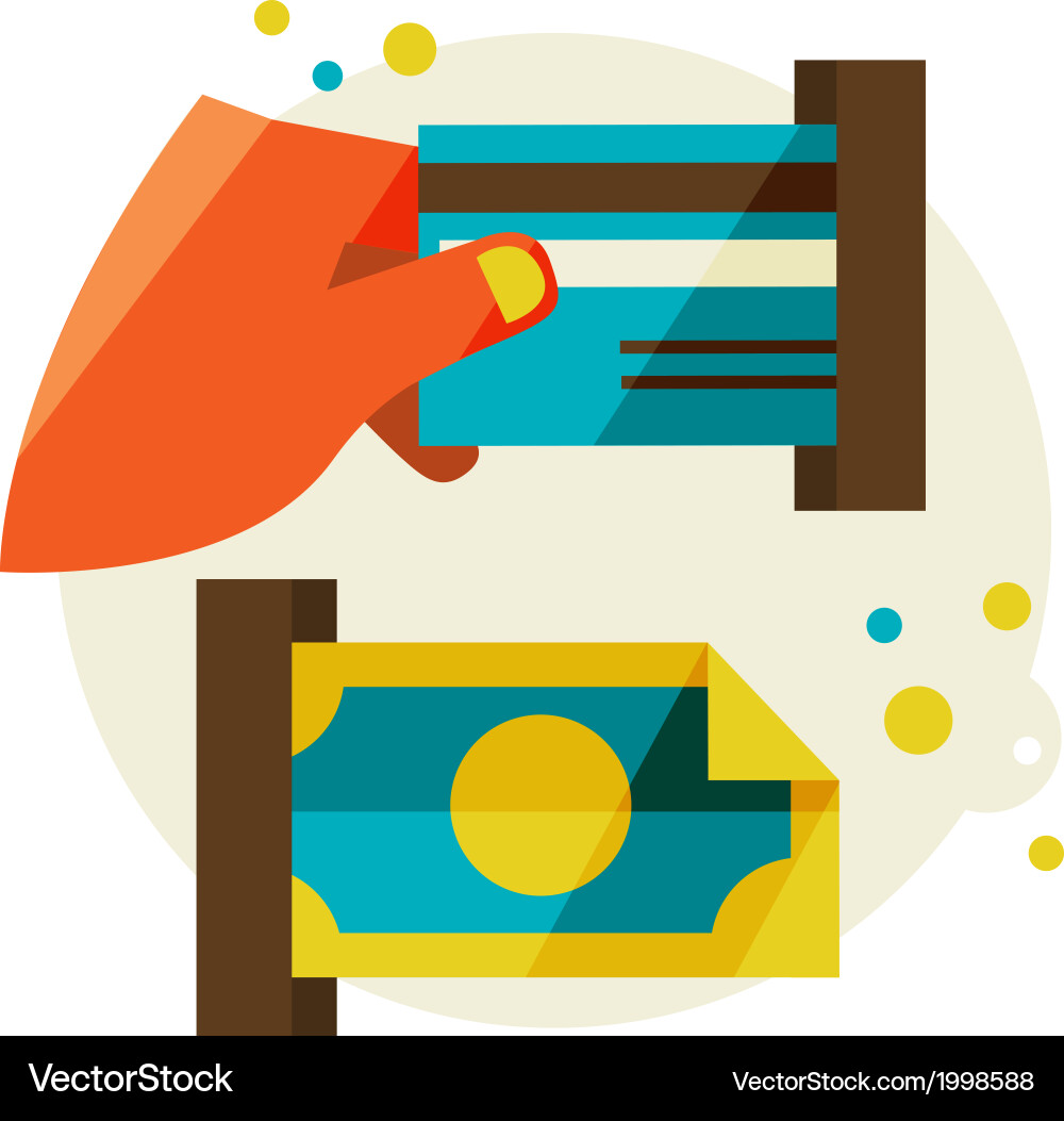 Receipt of money Royalty Free Vector Image - VectorStock