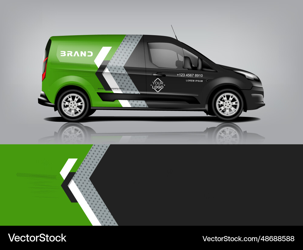 Van wrap design sticker and decal Royalty Free Vector Image