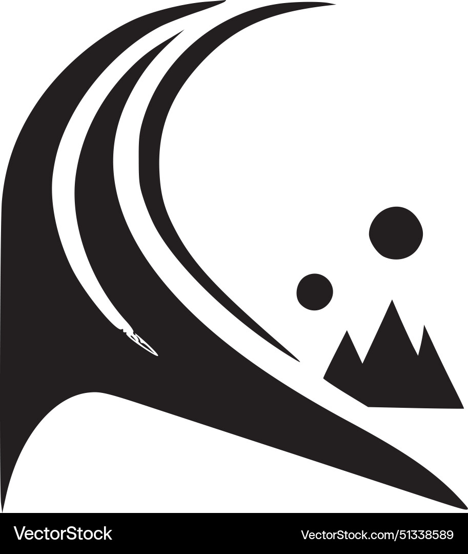 Abstract - minimalist and simple silhouette Vector Image