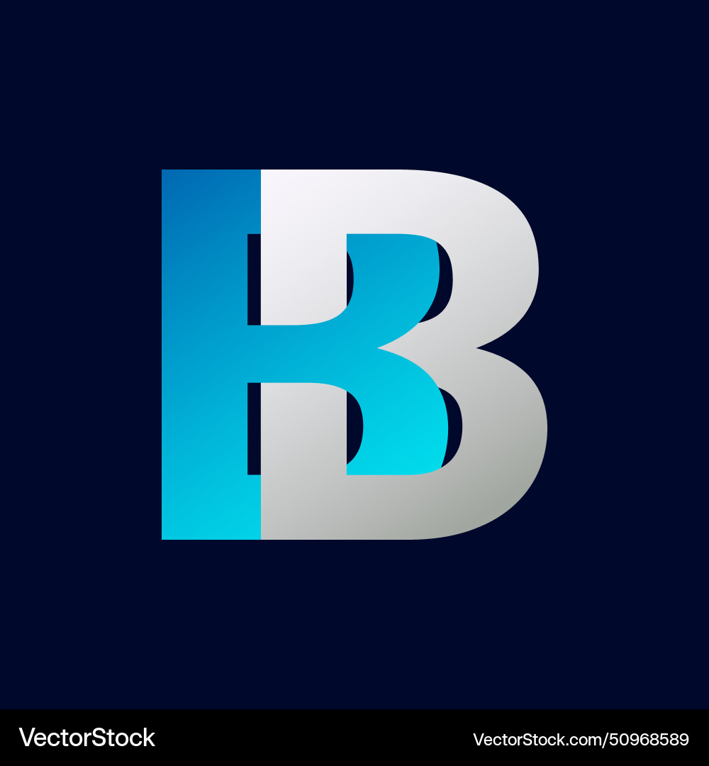 Bb letter colorful logo in the circle – Royalty-Free Vector | VectorStock