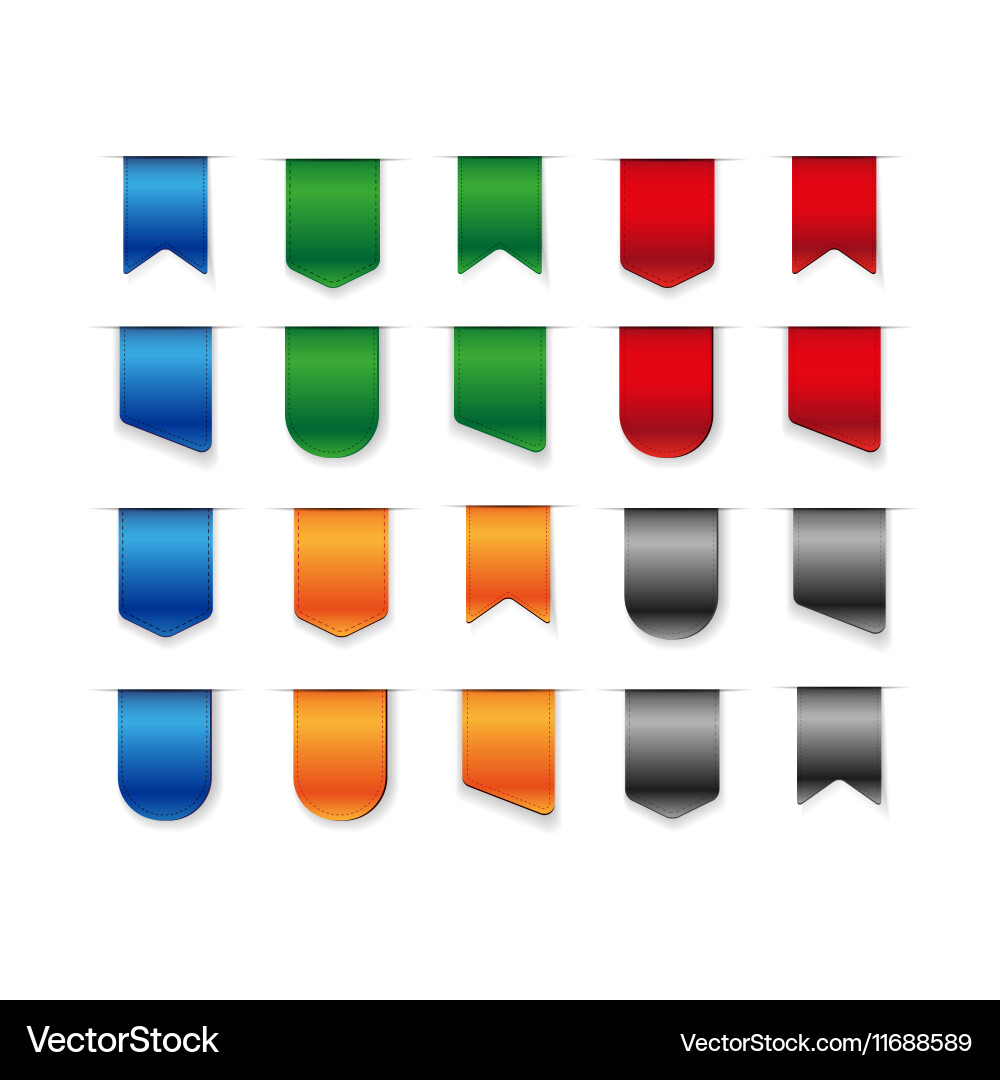 Blank ribbon set Royalty Free Vector Image - VectorStock