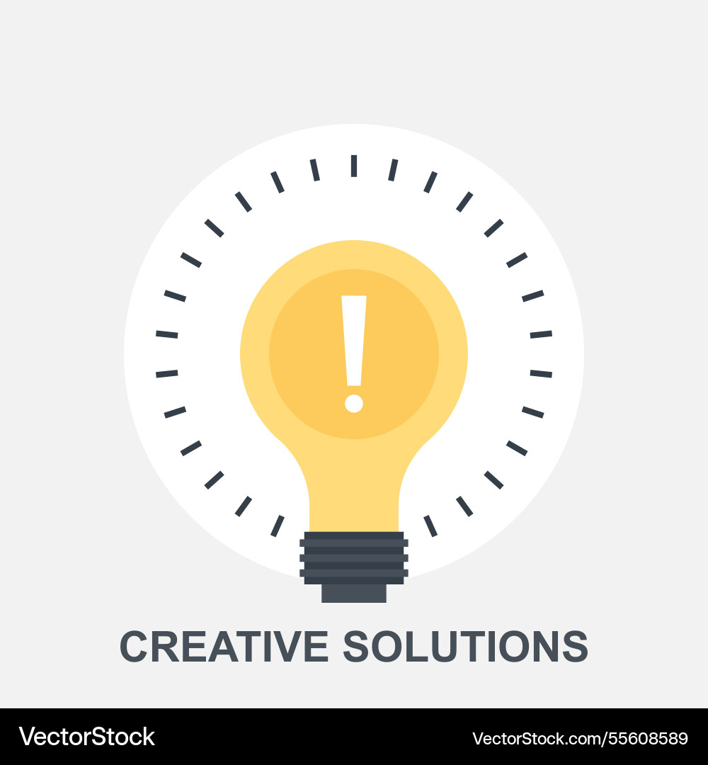 Creative solutions concept Royalty Free Vector Image