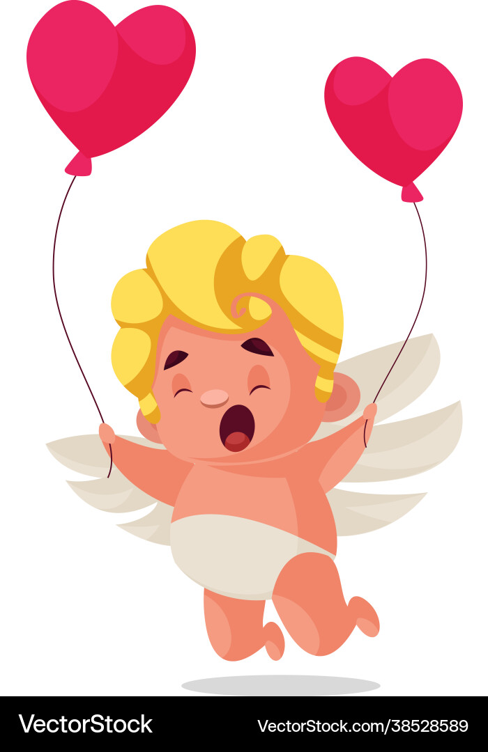 Cupid cartoon character Royalty Free Vector Image