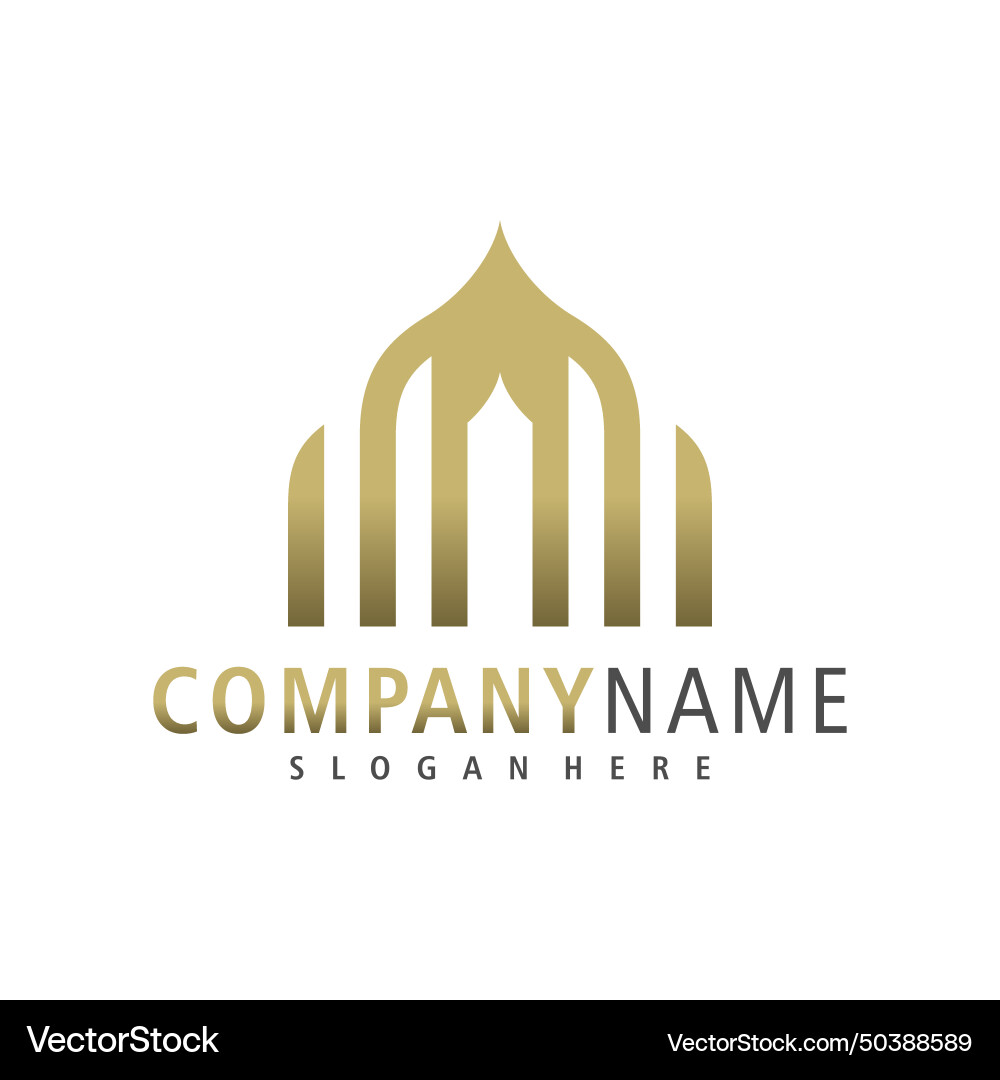 Mosque logo design creative concepts Royalty Free Vector