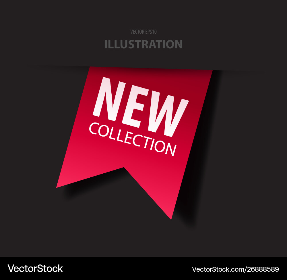 New collection tag Royalty Free Vector Image - VectorStock