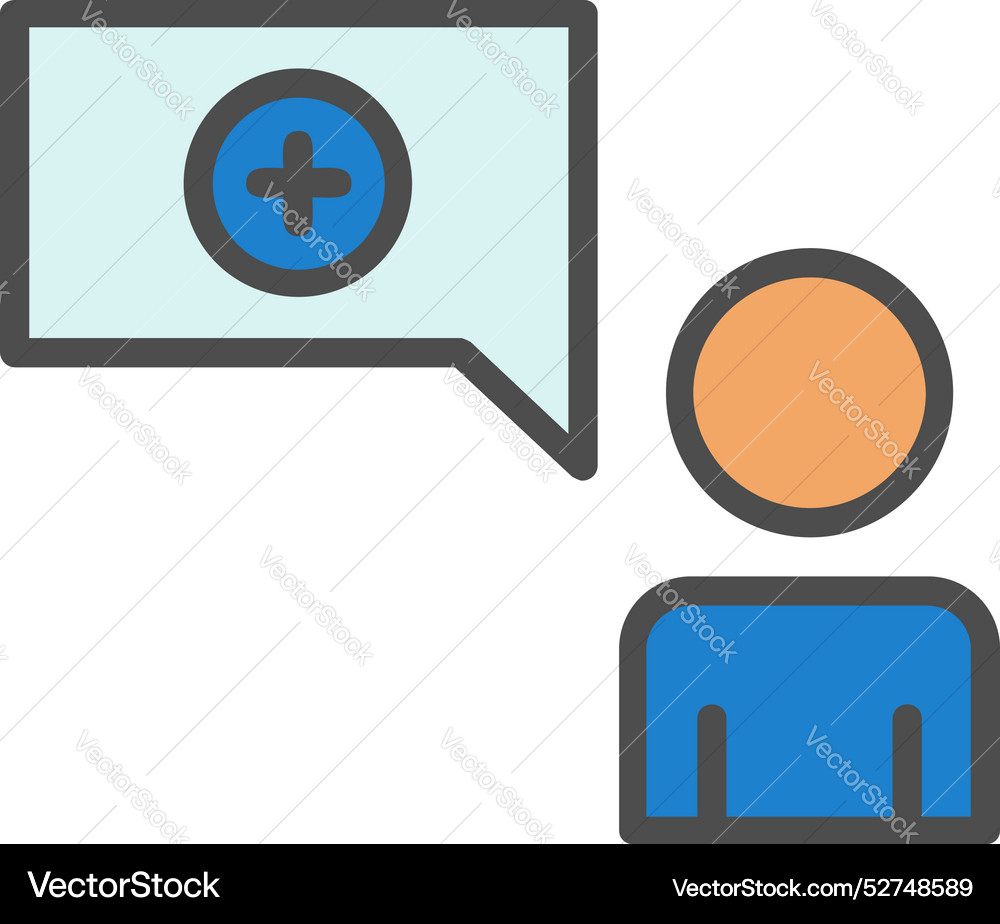 Positive line filled icon design Royalty Free Vector Image