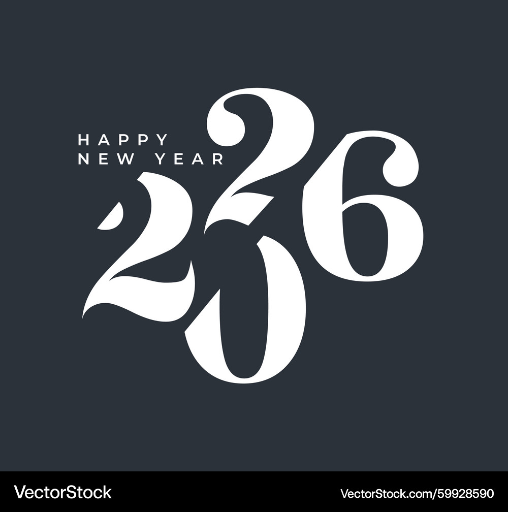 2026 New Year Number Symbol – Royalty-Free Vector | VectorStock