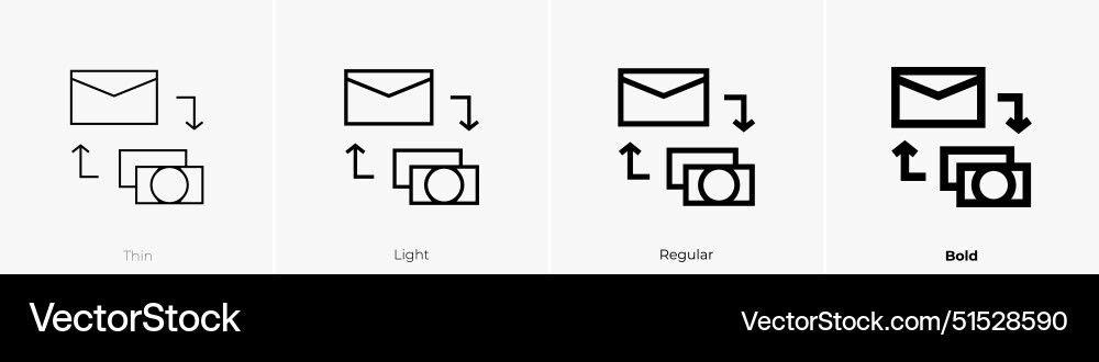 Fee icon thin light regular and bold style design Vector Image