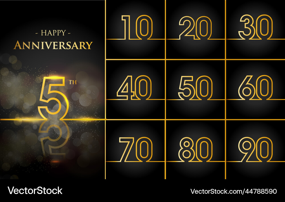 Gold Anniversary Celebration Background Royalty Free Vector