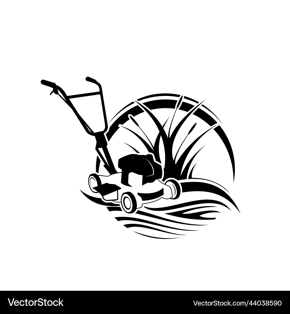 Logo lawn mower Royalty Free Vector Image - VectorStock