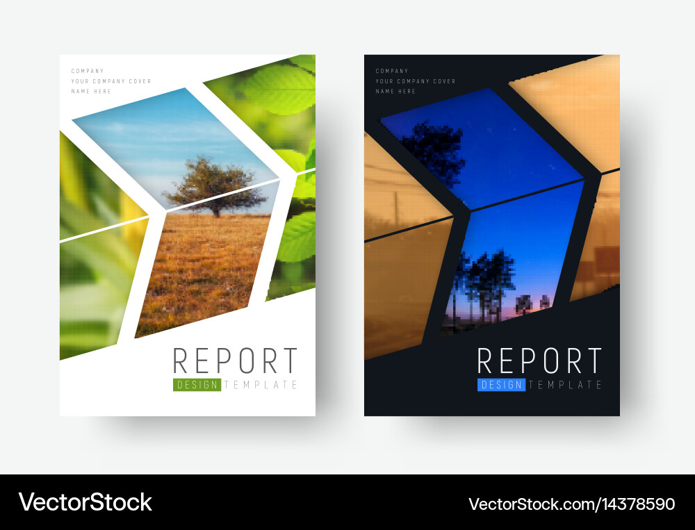 Minimalist Report Cover Elements Royalty Free Vector Image