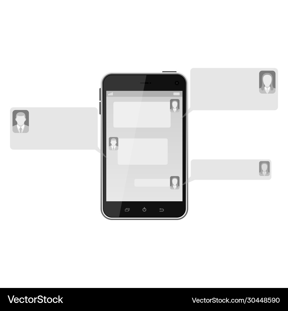 Mobile Texting Communication Royalty Free Vector Image