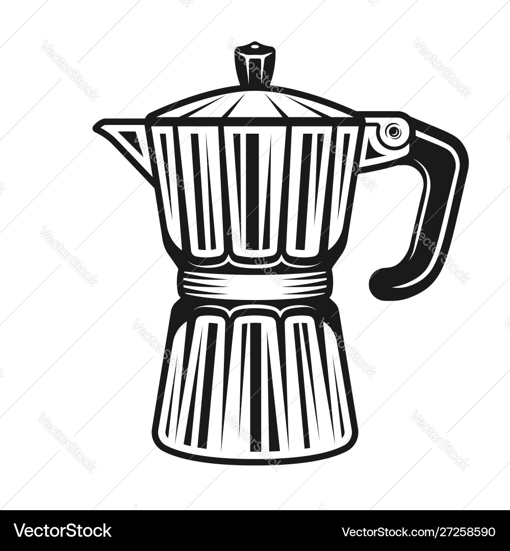 Moka pot traditional electric coffee maker Vector Image