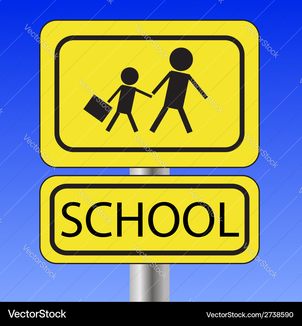 School sign Royalty Free Vector Image - VectorStock