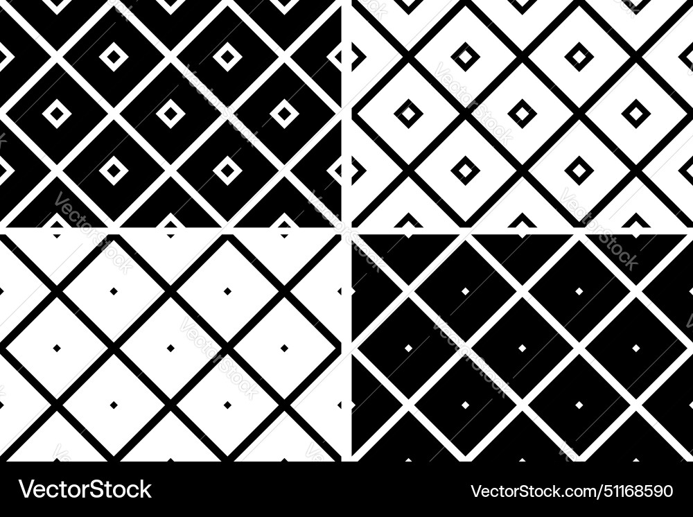 Seamless checked patterns Royalty Free Vector Image