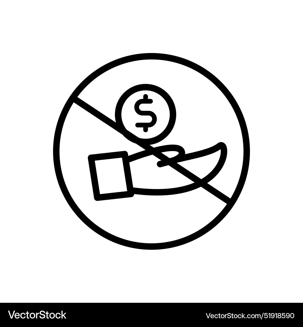 Stop corruption icon outline set collection or Vector Image