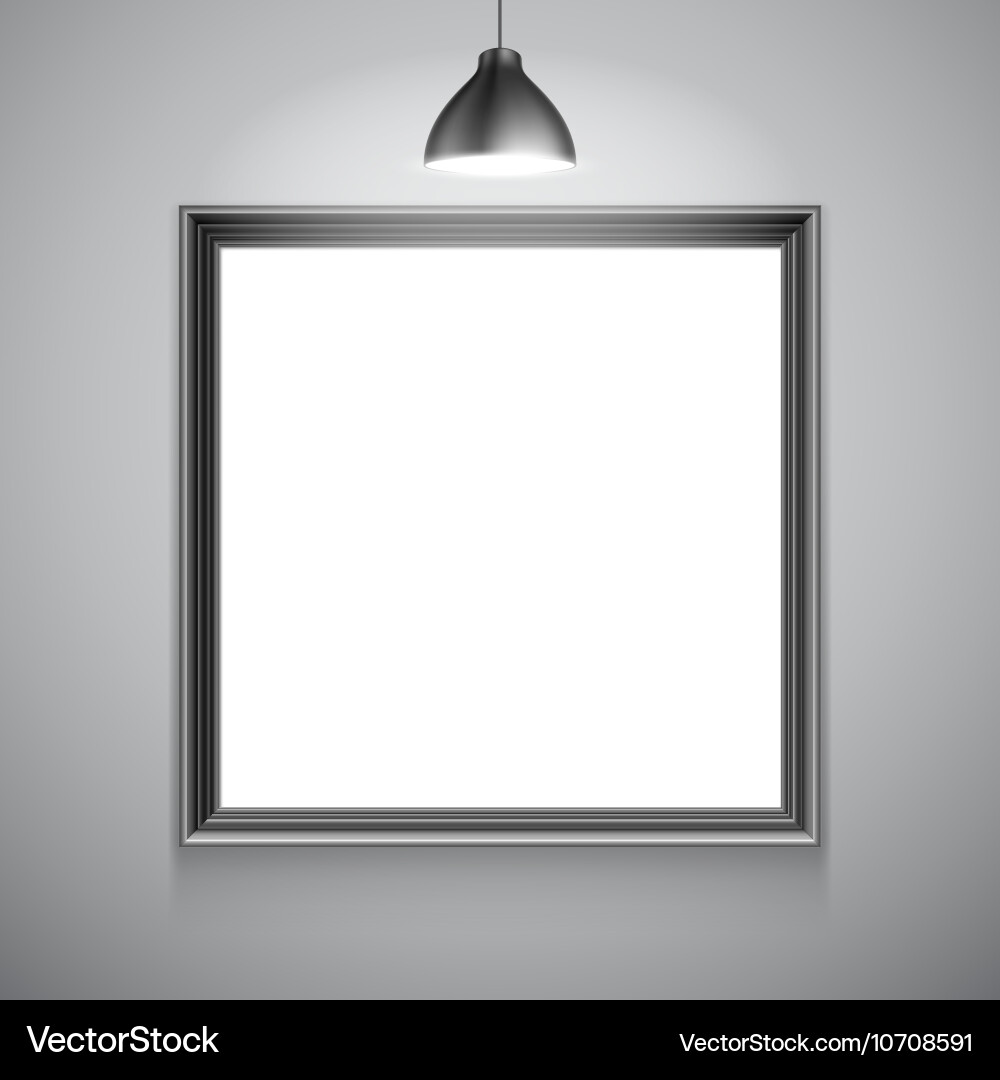 Blank white poster template Royalty Free Vector Image