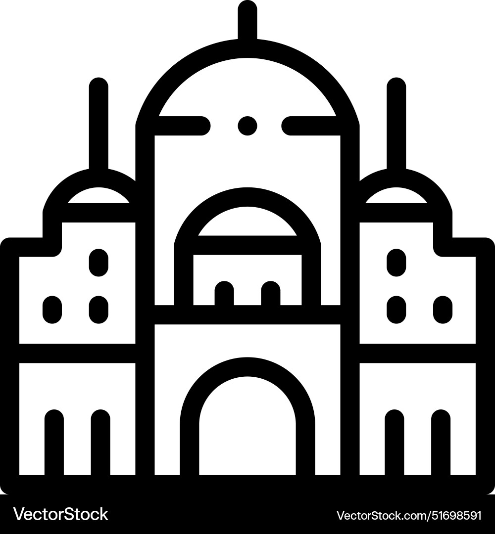 Cairo citadel icon thin linear style design Vector Image