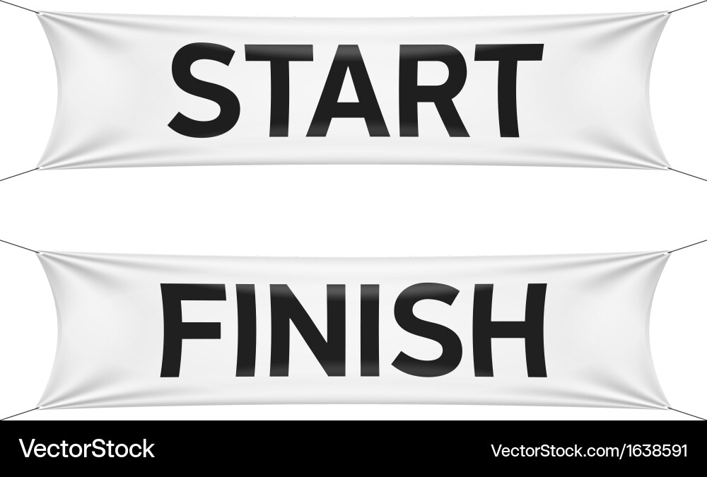 Starting and finishing lines banners Royalty Free Vector