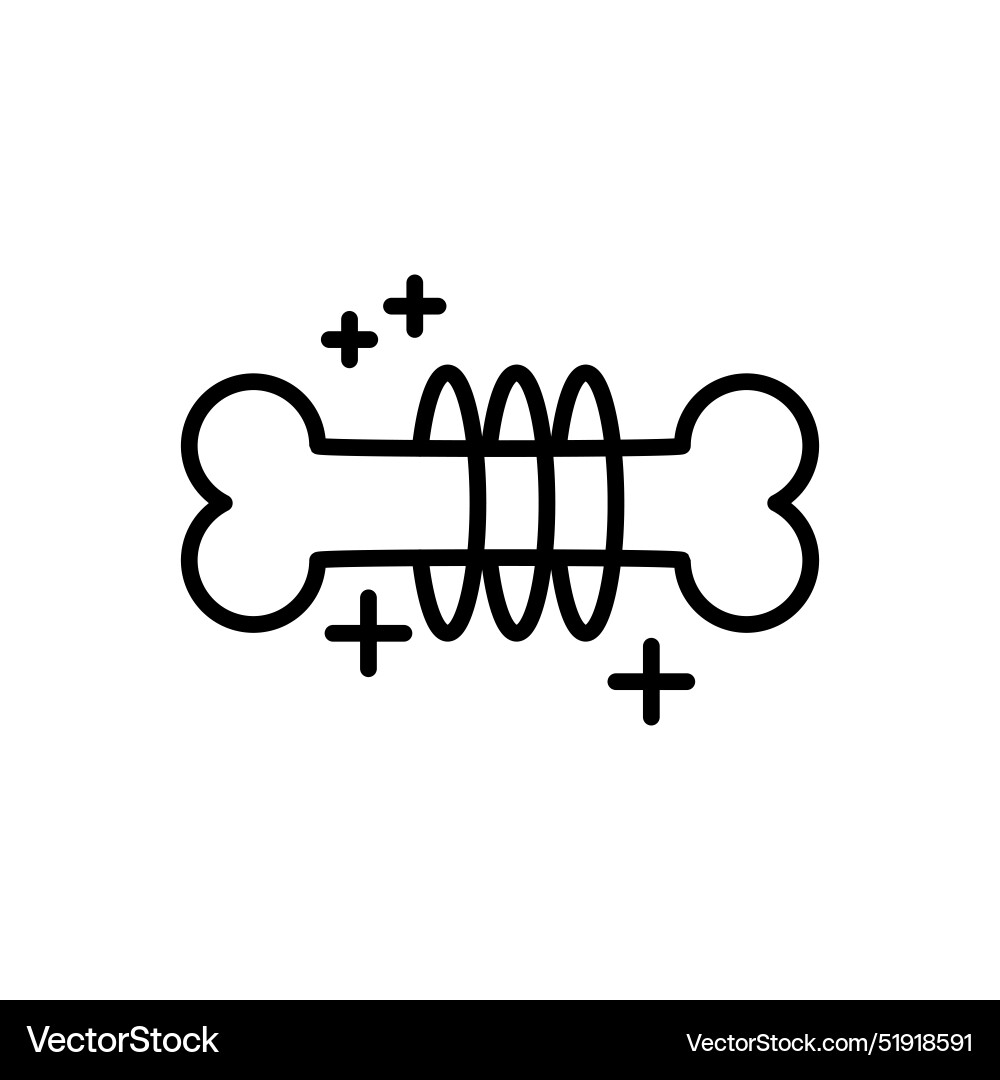 Strong healthy bones icon outline set collection Vector Image