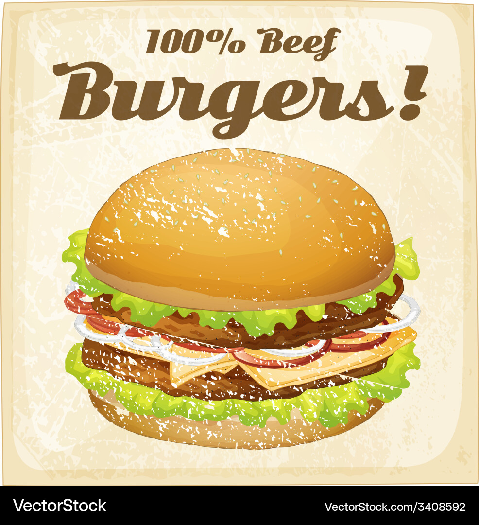 Burger Royalty Free Vector Image - VectorStock
