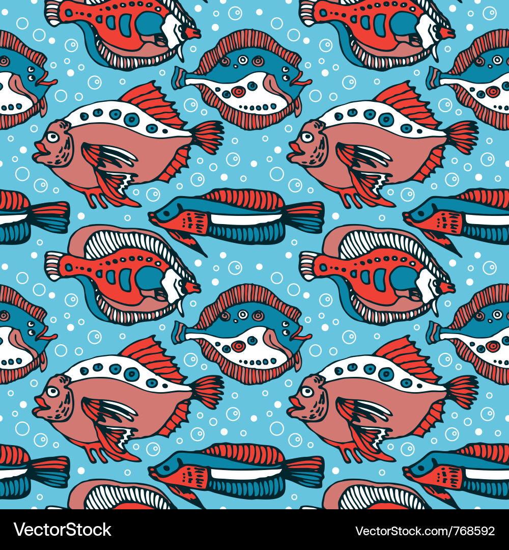 Fish pattern Royalty Free Vector Image - VectorStock