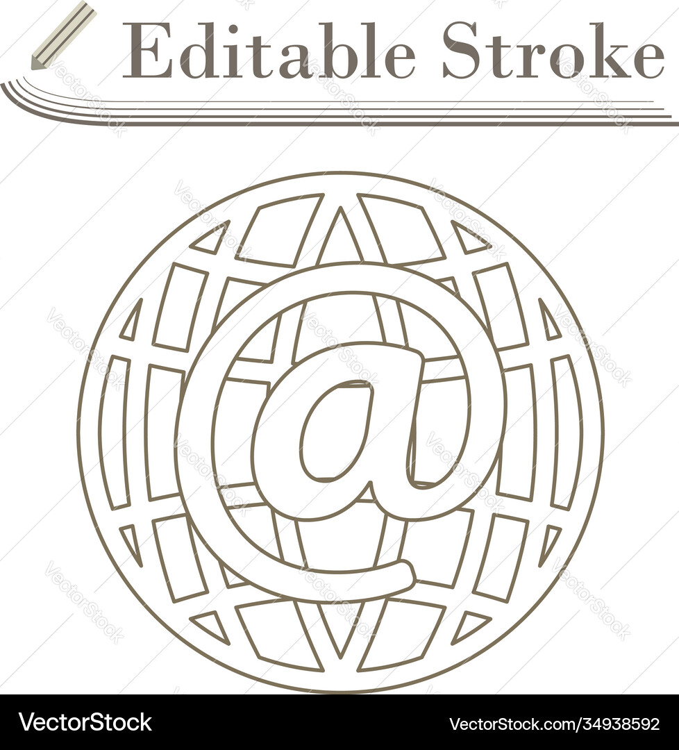 Global e-mail icon Royalty Free Vector Image - VectorStock