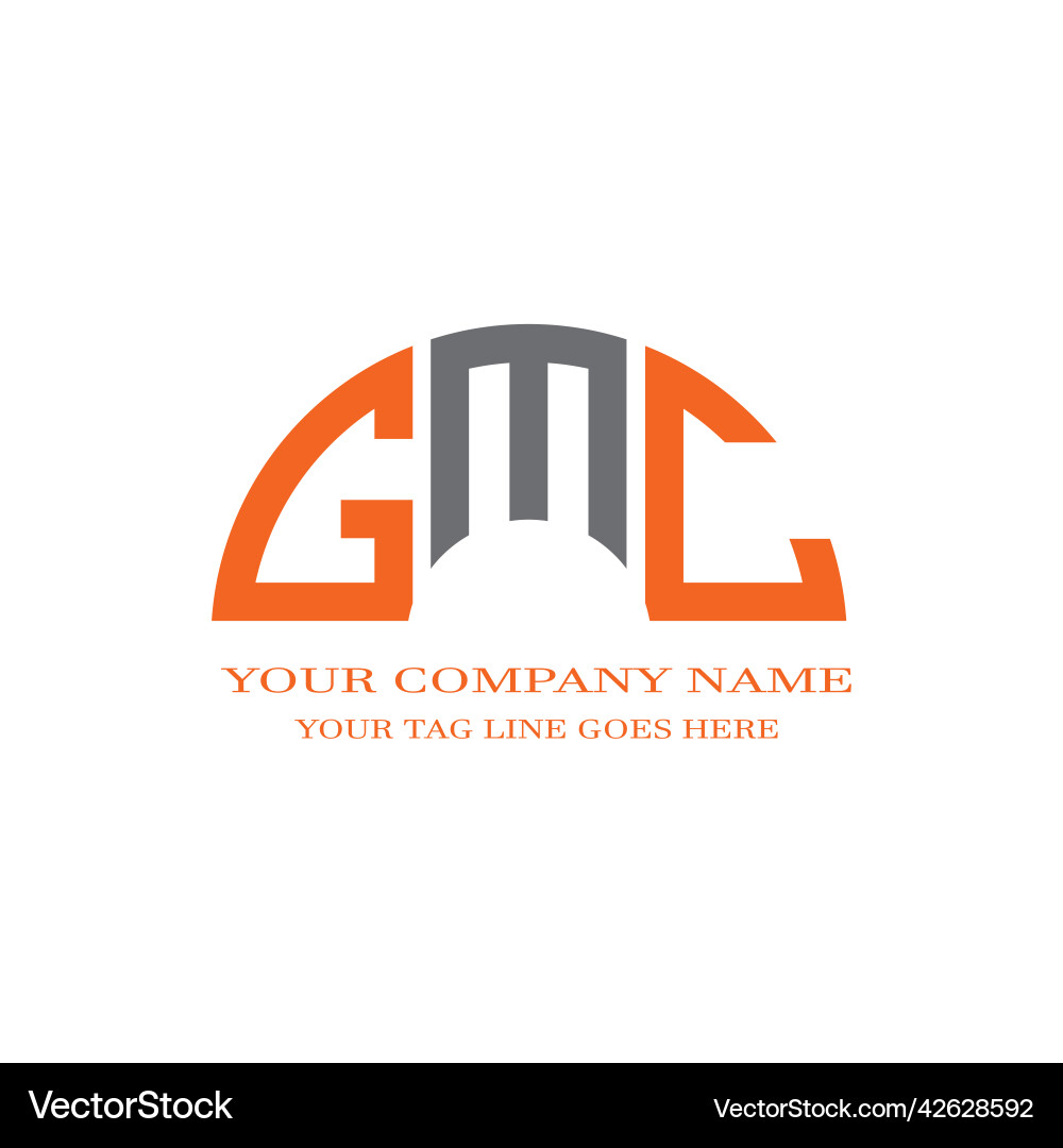 GMC Letter Logo - Modern Monogram Royalty Free Vector Image