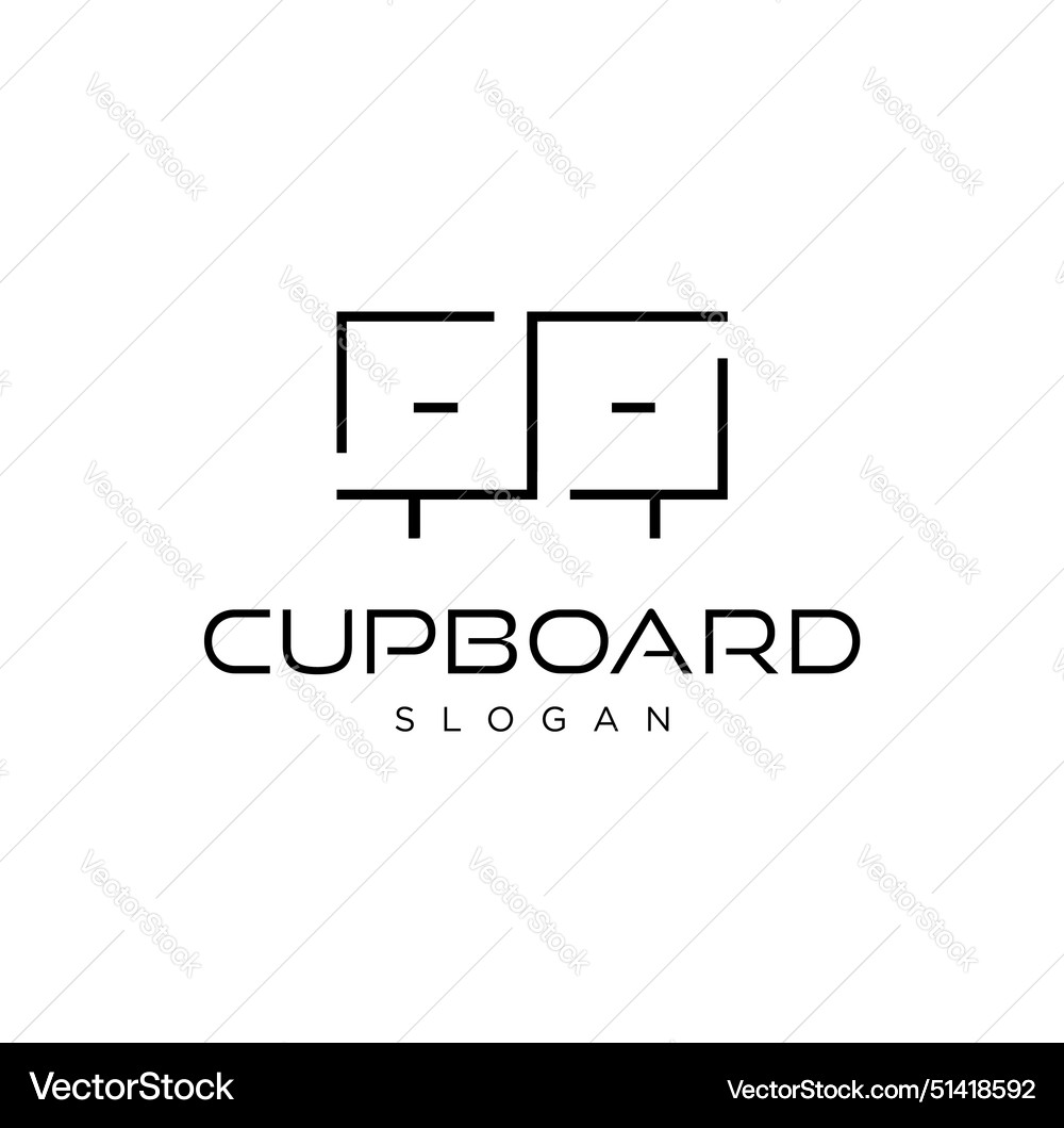 Interior cupboard logo icon graphic design Vector Image