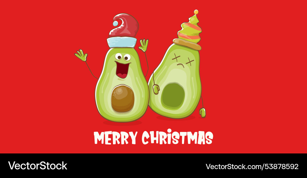 Merry christmas funky greeting horizontal Vector Image