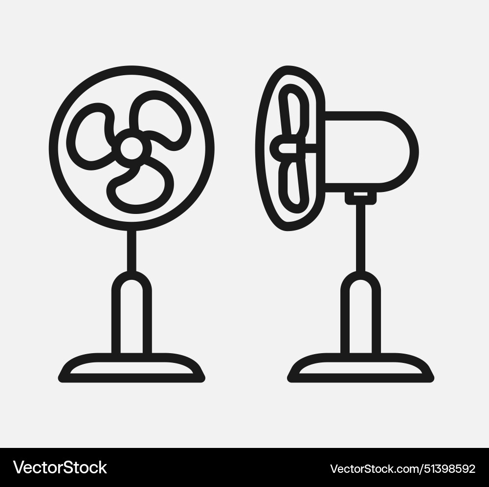Stand floor fan icon home cooling electronic Vector Image