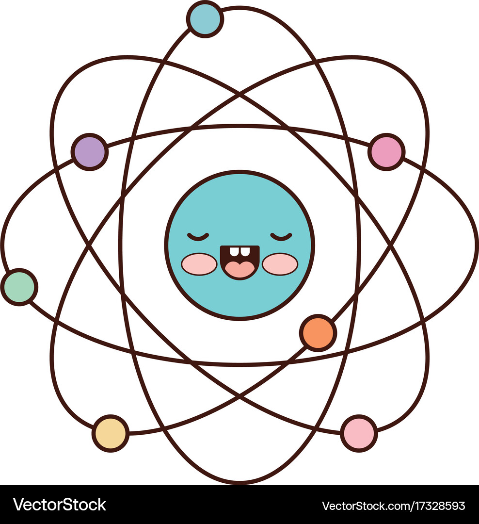 Cute Atomic Cartoon Royalty Free Vector Image - VectorStock