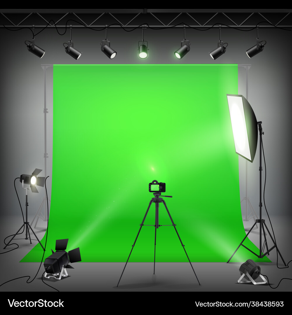 Green backdrop background for photography Vector Image