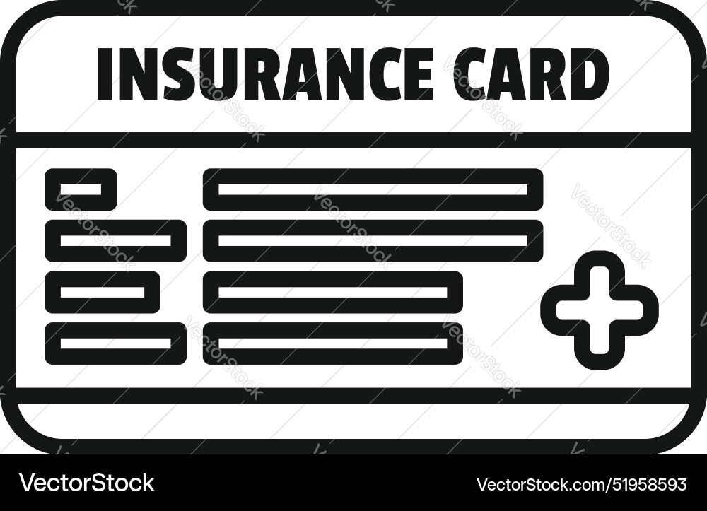 Insurance card showing medical coverage concept Vector Image