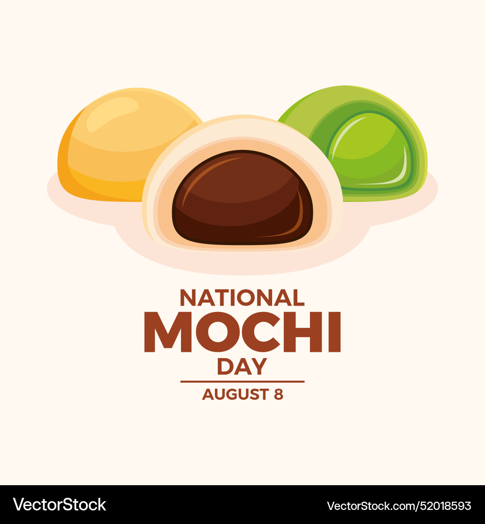 National mochi day poster Royalty Free Vector Image