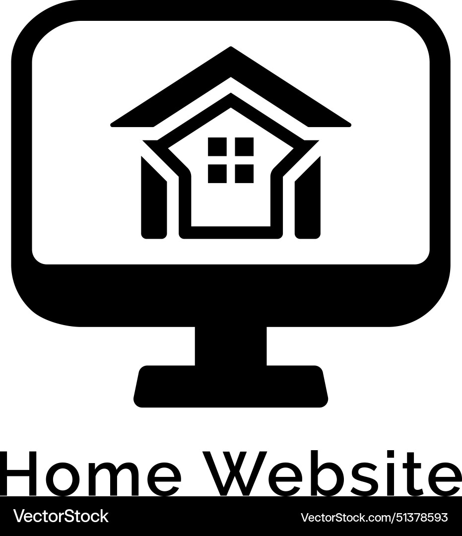 Real estate website icon Royalty Free Vector Image